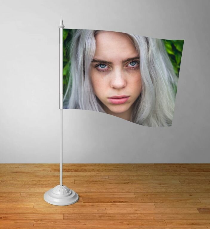 Флажок настольный Билли Айлиш, Billie Eilish №7