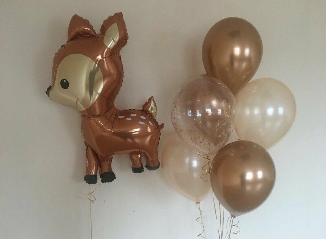 Шарики гелиевые детские на день рождения. Шар оленёнок