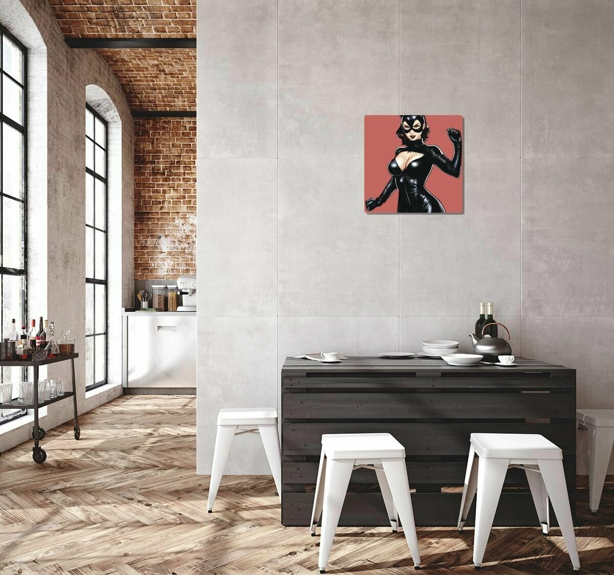 Картина по номерам,"Живопись по номерам", 48 x 48, LI-200, женщина кошка