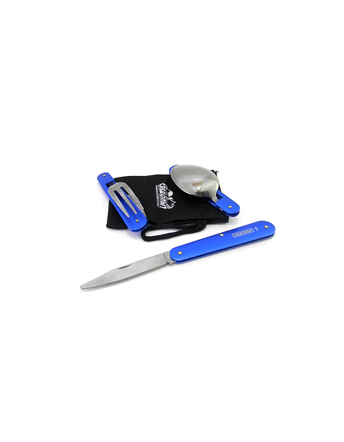 Набор столовых приборов следопыт, нержавеющая сталь, блистер. (ложка, вилка, нож)