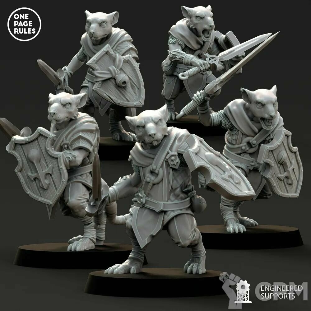 Warhammer Skaven Clanrats Swords/Клановые Крысы с Мечами