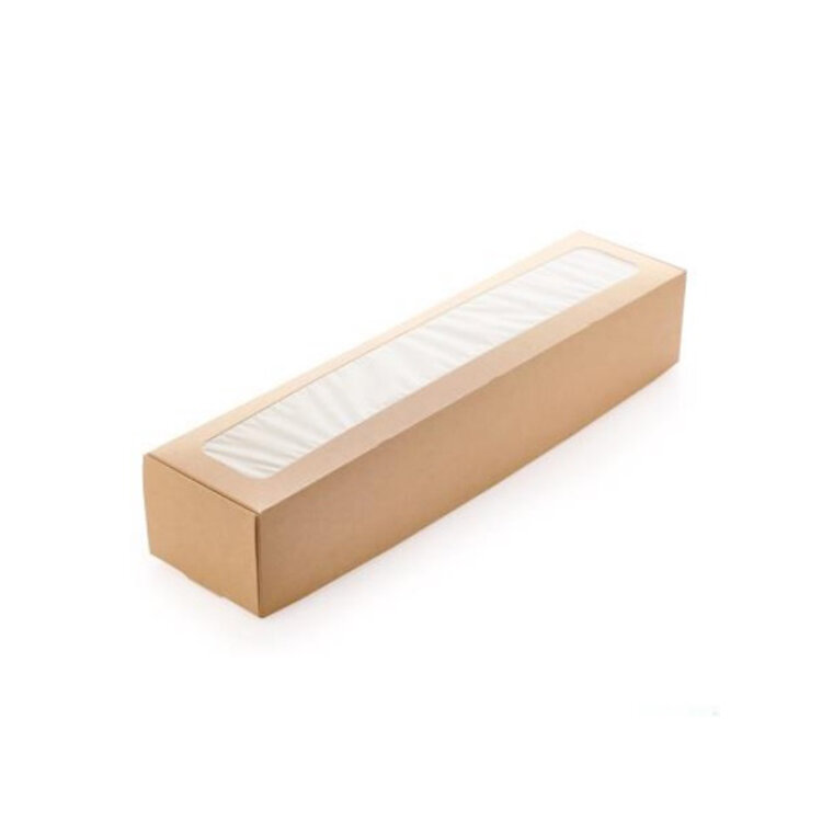 Упаковка картонная универсальная с окном 350х80х60мм крафт уп/10шт