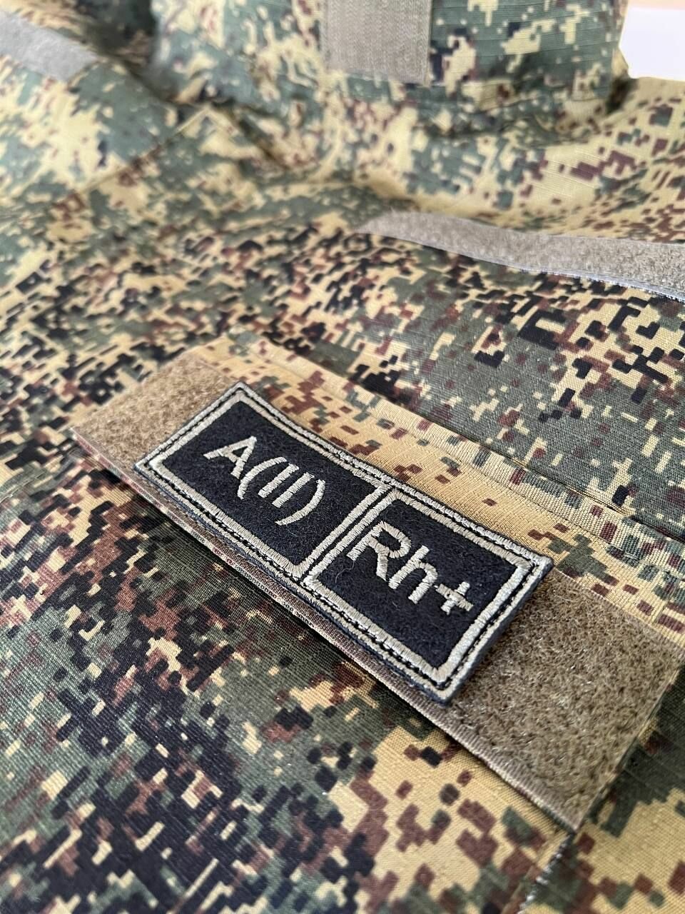 Шеврон на липучке Группа крови, 2 положительная, Нашивка на одежду, патч на военную форму, аксессуары для одежды.