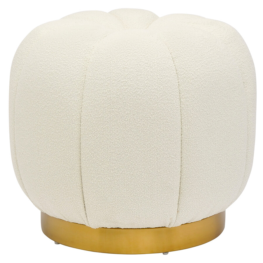 Пуфик интерьерный для дома Swend мягкий, белый Bergenson Bjorn, BB000039