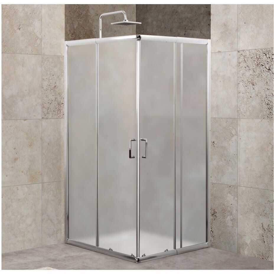Душевой уголок BelBagno (Бельбагно) UNIQUE-A-2-85/100-M-Cr хром, стекло матовое 5 мм (850/1000х1900х850/1000)