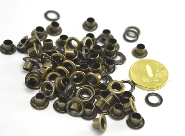 Люверсы №3 5мм нерж антик (уп 50 шт) Proknopka