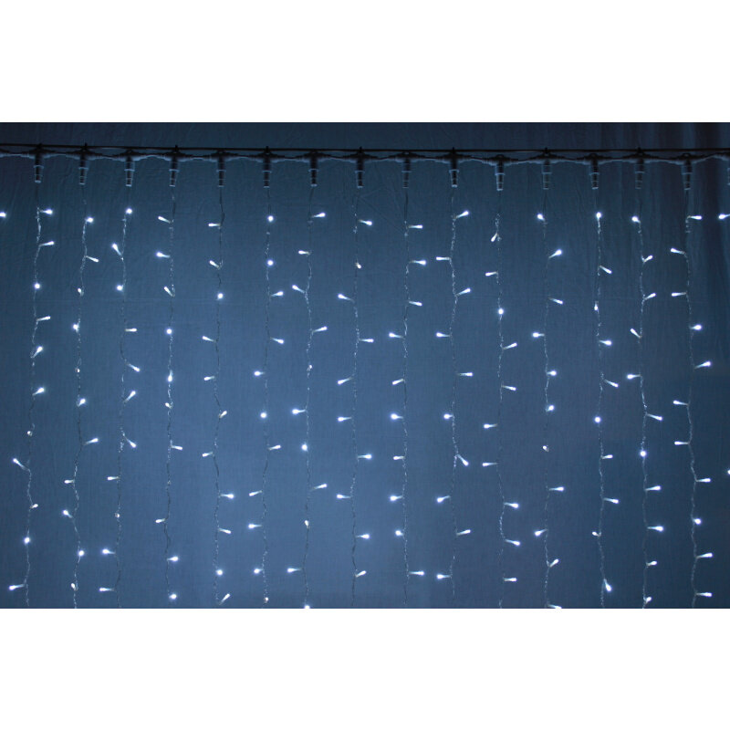 LED- PL-9020-240V-2*9M-W/С-F(CW) белые светодиоды/прозрачный провод, FLASH белый холодный Neo-Neon