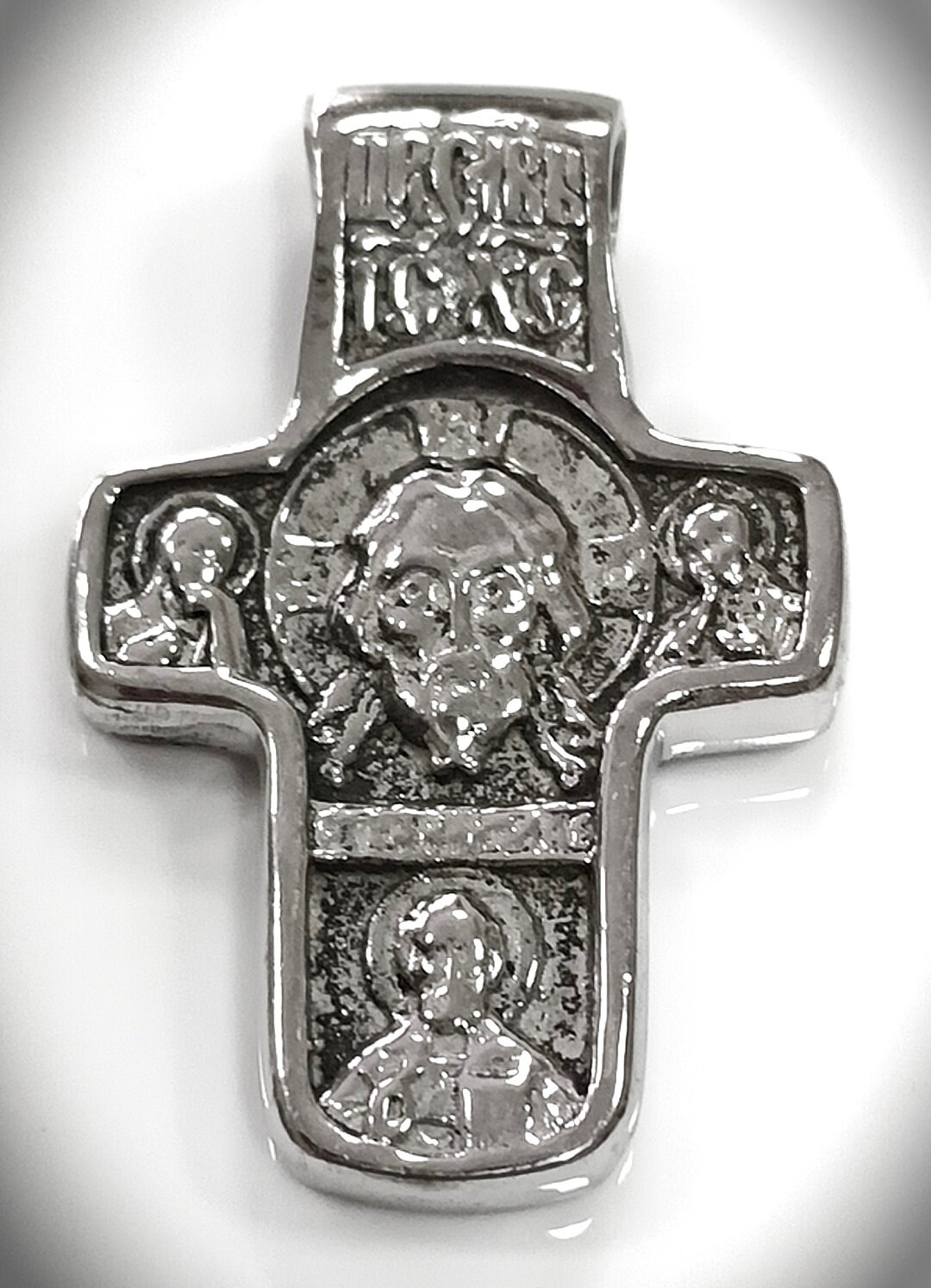 Крестик, серебро, 925 проба, оксидирование