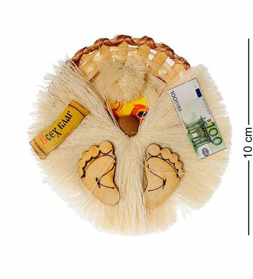 Домовик магнит в соломенной шляпе DO-022 113-401779