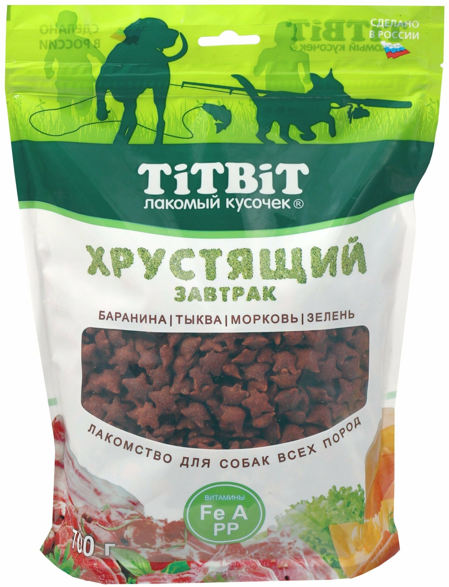 Лакомство TiTBiT Хрустящий завтрак с бараниной для собак (700 г)