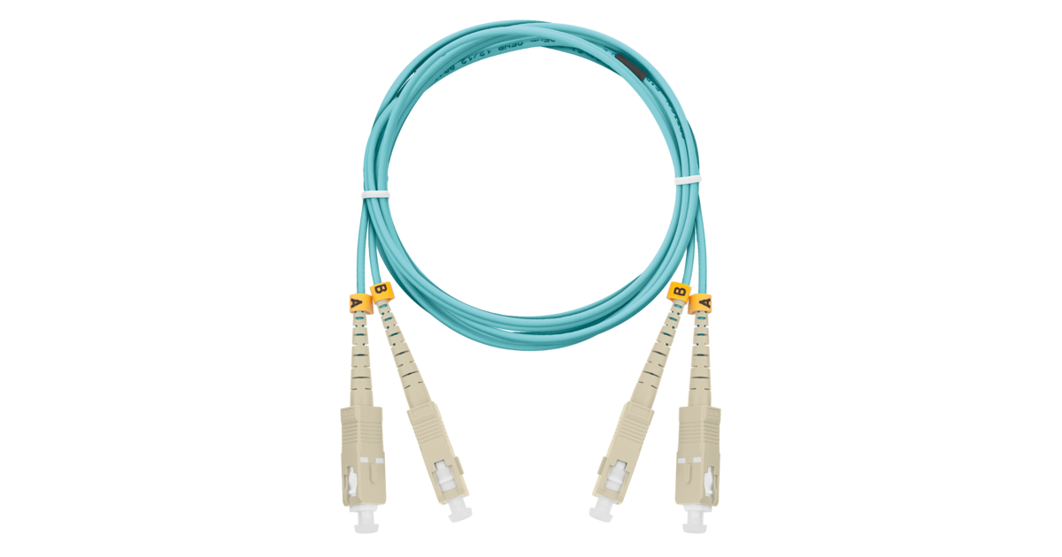 Патч-корд оптический NIKOMAX многомодовый, двойной, 1 м (NMF-PC2M3C2-SCU-SCU-001-R)