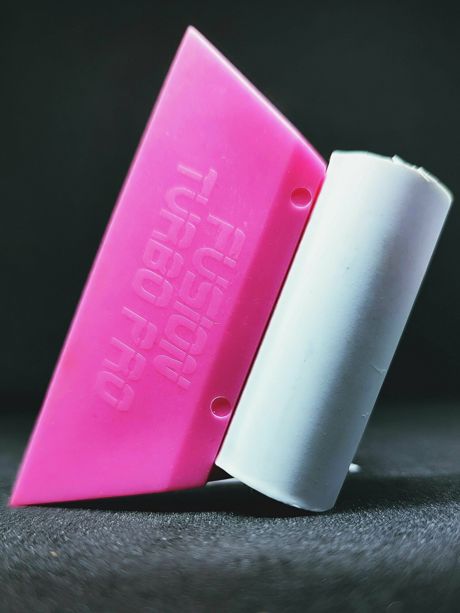 Ракель выгонка полиуретановая FUSION TOOLS Pink Turbo PRO 3 1/2' с держателем трапеция