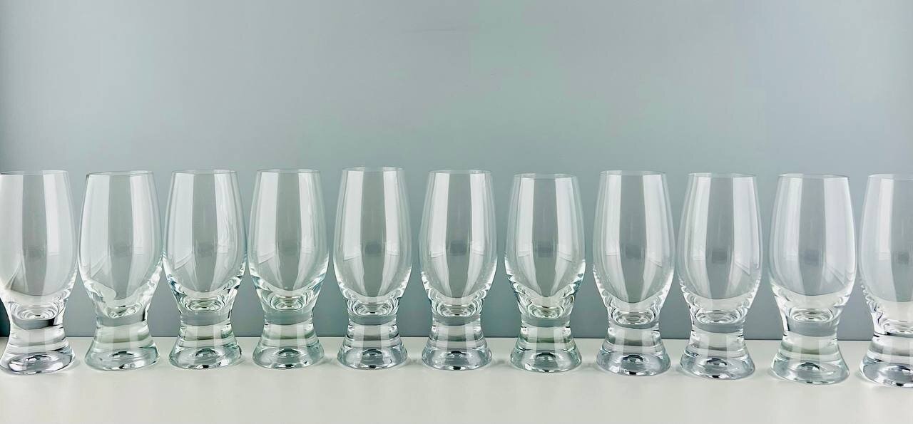 Винтажный набор стаканов "Возрождение". Стекло. Чехия, 2000-е.