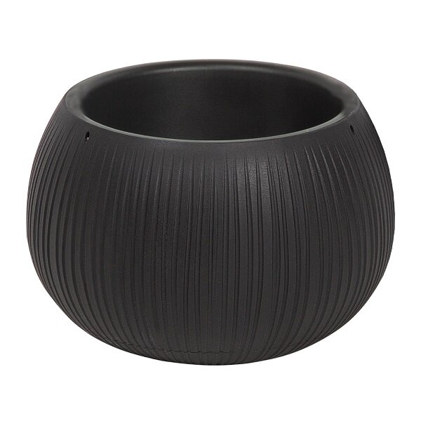 Кашпо для цветов Beton Bowl DKB290-B411 чёрный 2 предмета 3,9 л KSI-DKB290-B411