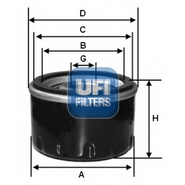 UFI 23.519.00 (04884900AB / 04892339AA / 89017524) фильтр масляный\ dodge avenger 2.0 / caliber 1.8 / 2.0 / 2.4 06