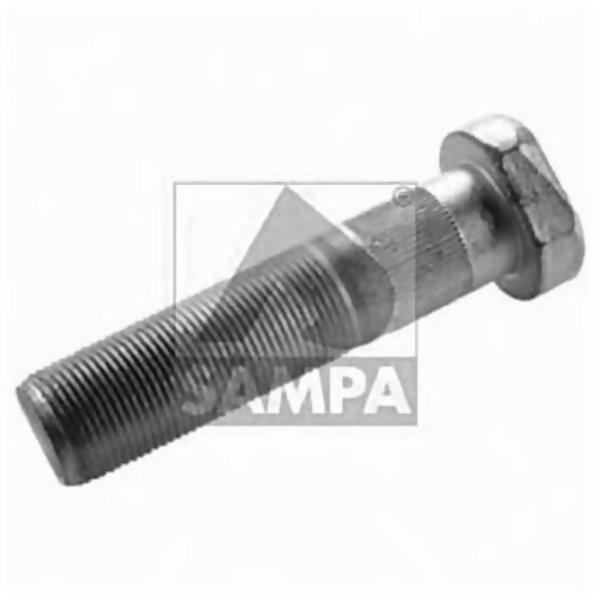 SAMPA 075.100 (075100_SA / 1303107510 / 1303107511) болт колесный m22x1.5x103.5 / 93 / 57 со шлицами\ saf skrz 9042