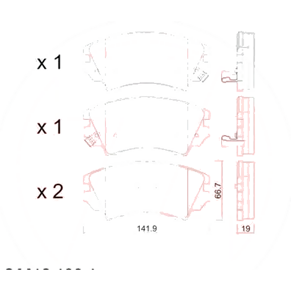 ZIMMERMANN 24412.190.1 (13237751 / 1605186 / 1605232) колодки дисковые перед. 142x67x19 \ Opel (Опель) insignia 2.0cdti / 2.0turbo