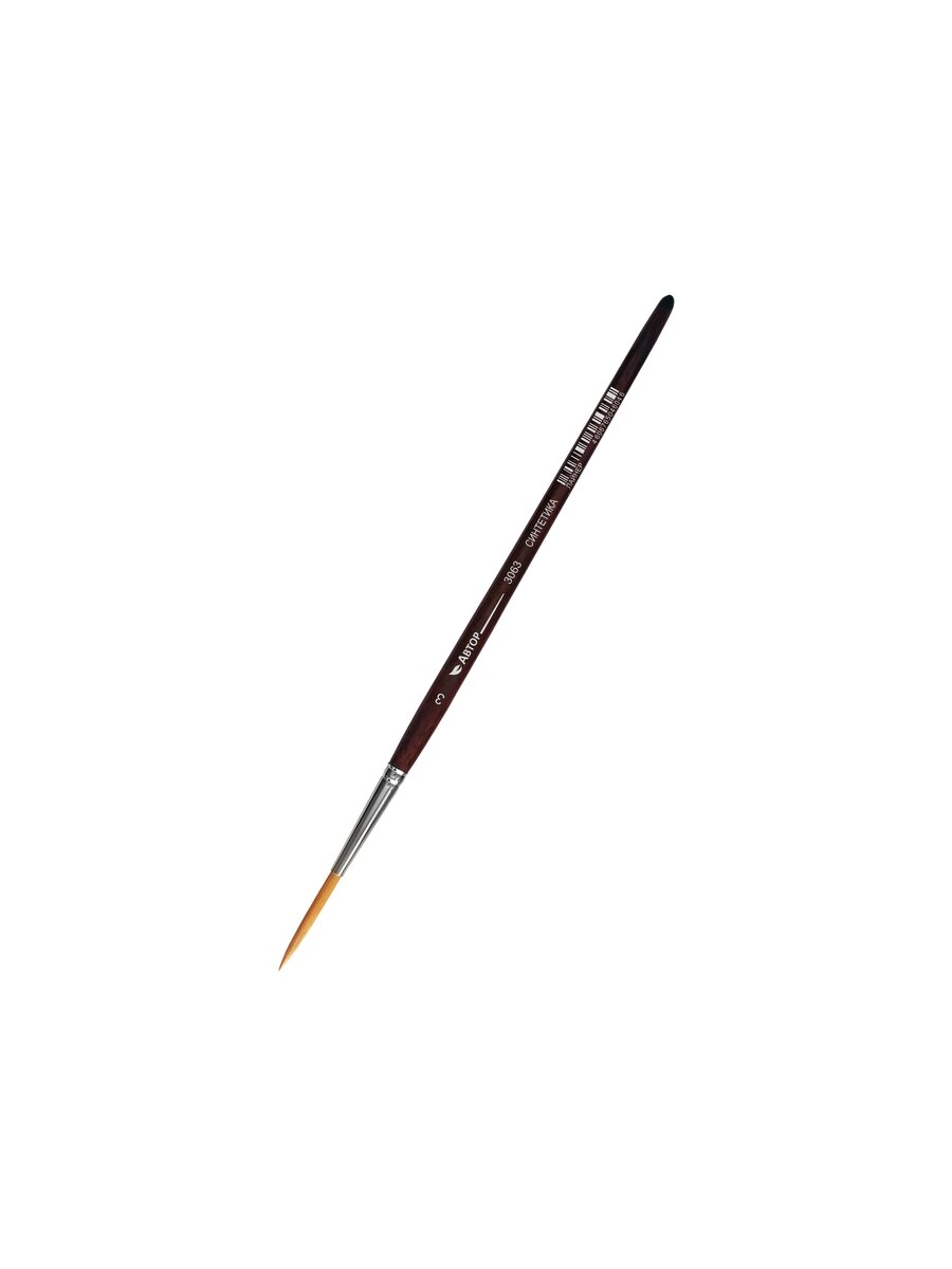 Кисть синтетика лайнер АВТОР-3063 №03а ручка короткая