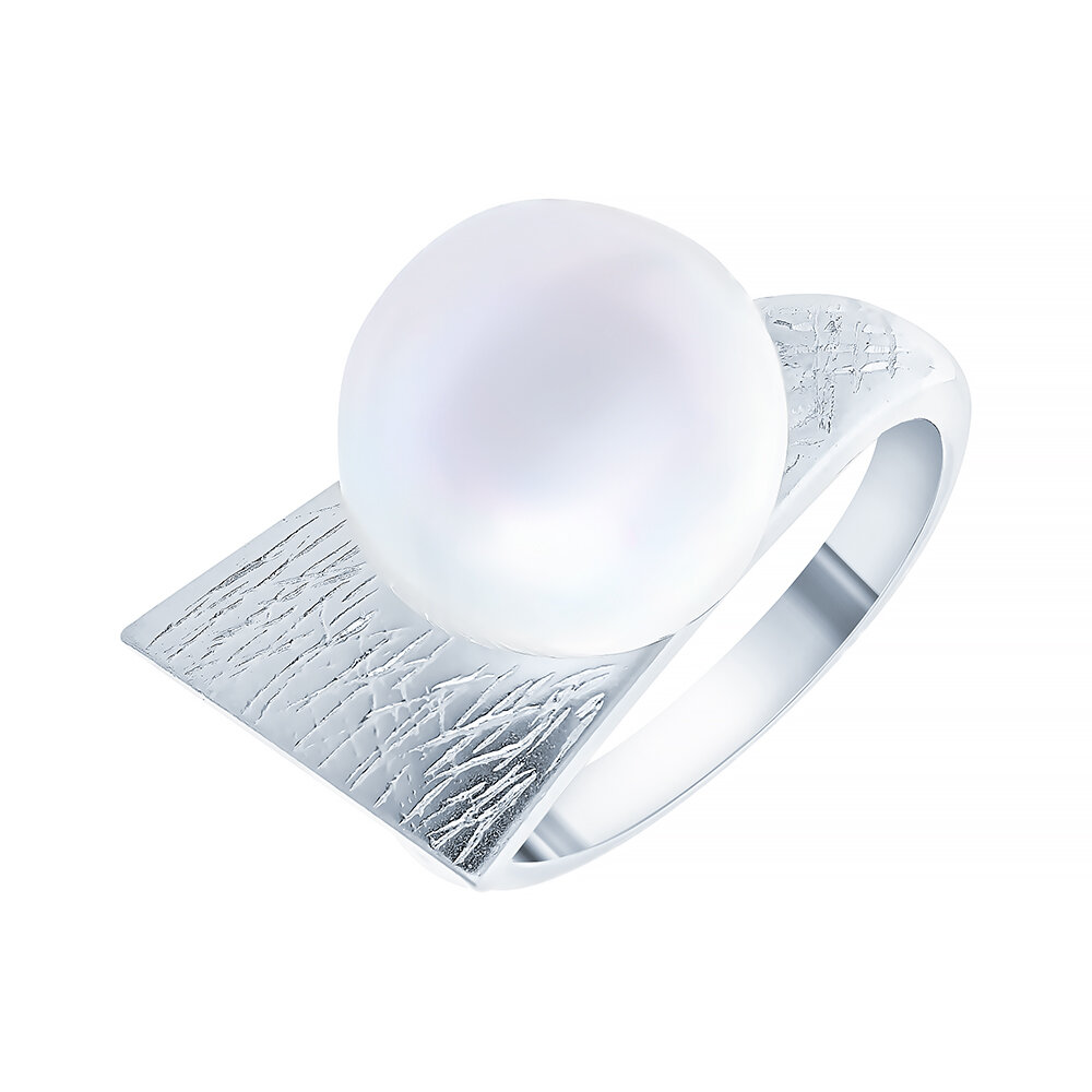 Кольцо, серебро, 925 проба, жемчуг