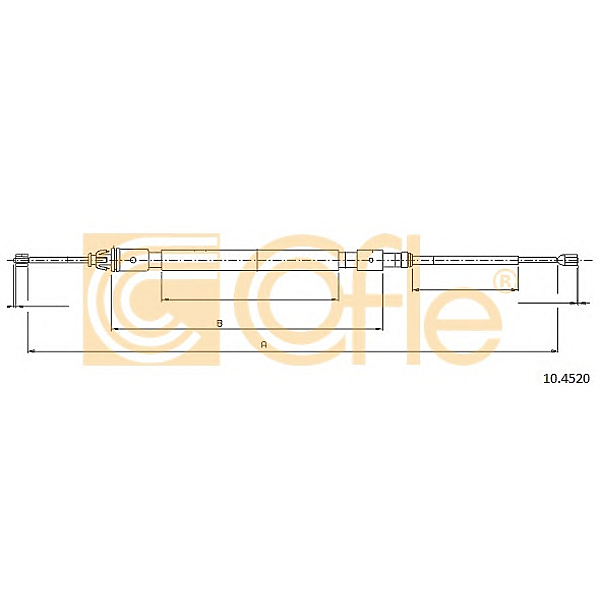 COFLE 92.10.4520 трос стояночного тормоза citroen: c3 drum / br 03- 1693 / 868 mm