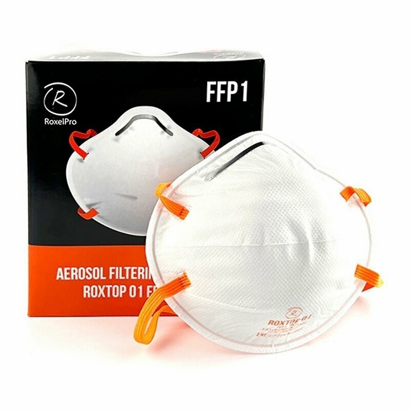 Фильтрующая полумаска без клапана RoxelPro Aerosol Filtering Half Mask ROXTOP 01 FFP1 NR D 731310