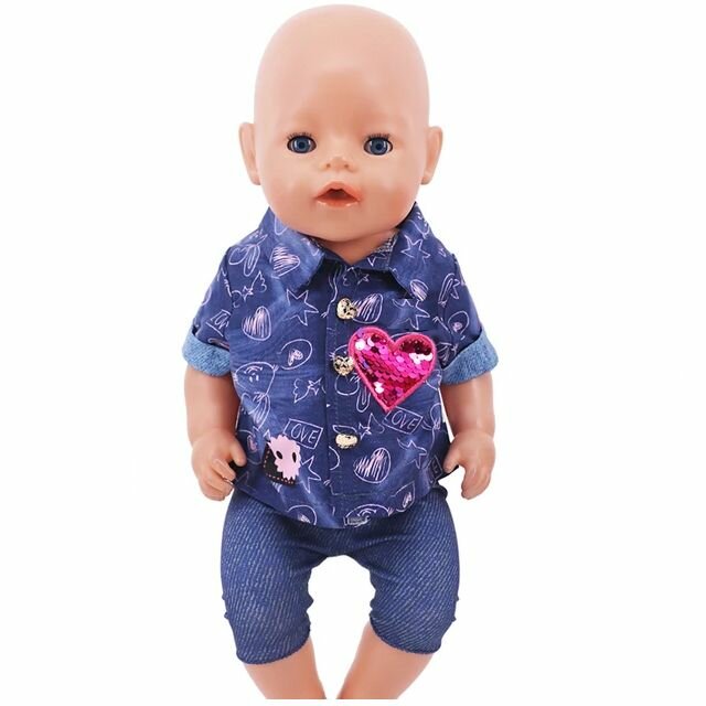 Одежда для кукол 38-43 см. Рубашка и бриджи