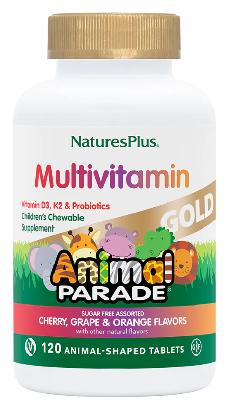 Animal Parade Gold (витаминно-минеральный комплекс для детей) 120 табл (NaturesPlus) срок 07/2026