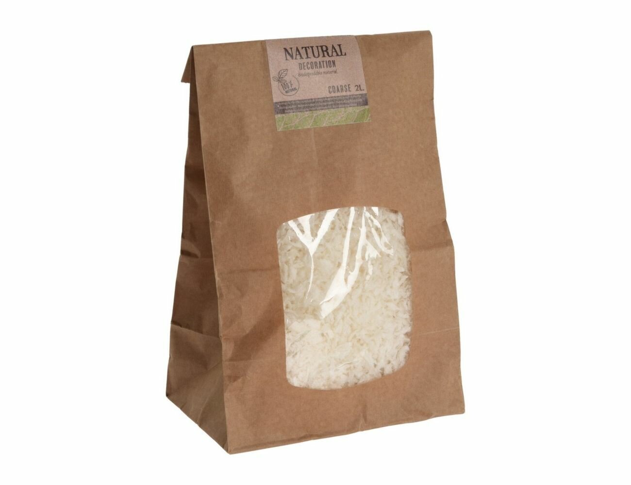 Искусственный снег из картофельного крахмала ECO SNOW COARSE, крупные хлопья, белый, 2 л, Koopman International AAZ400590