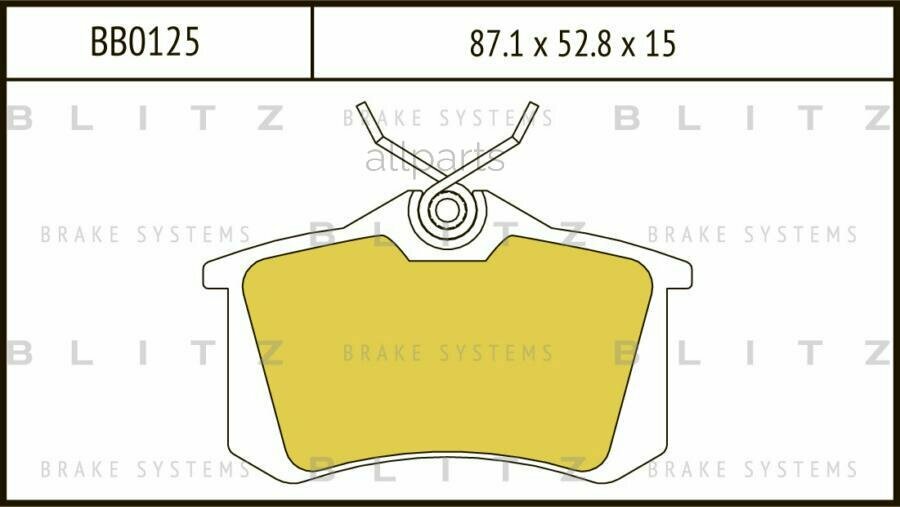BLITZ BB0125 Колодки тормозные дисковые задние