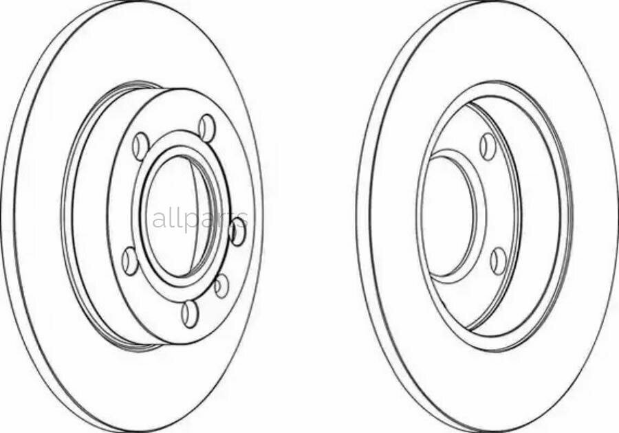 FERODO DDF1709 Торм. диск зад.[245x10] 5 отв.