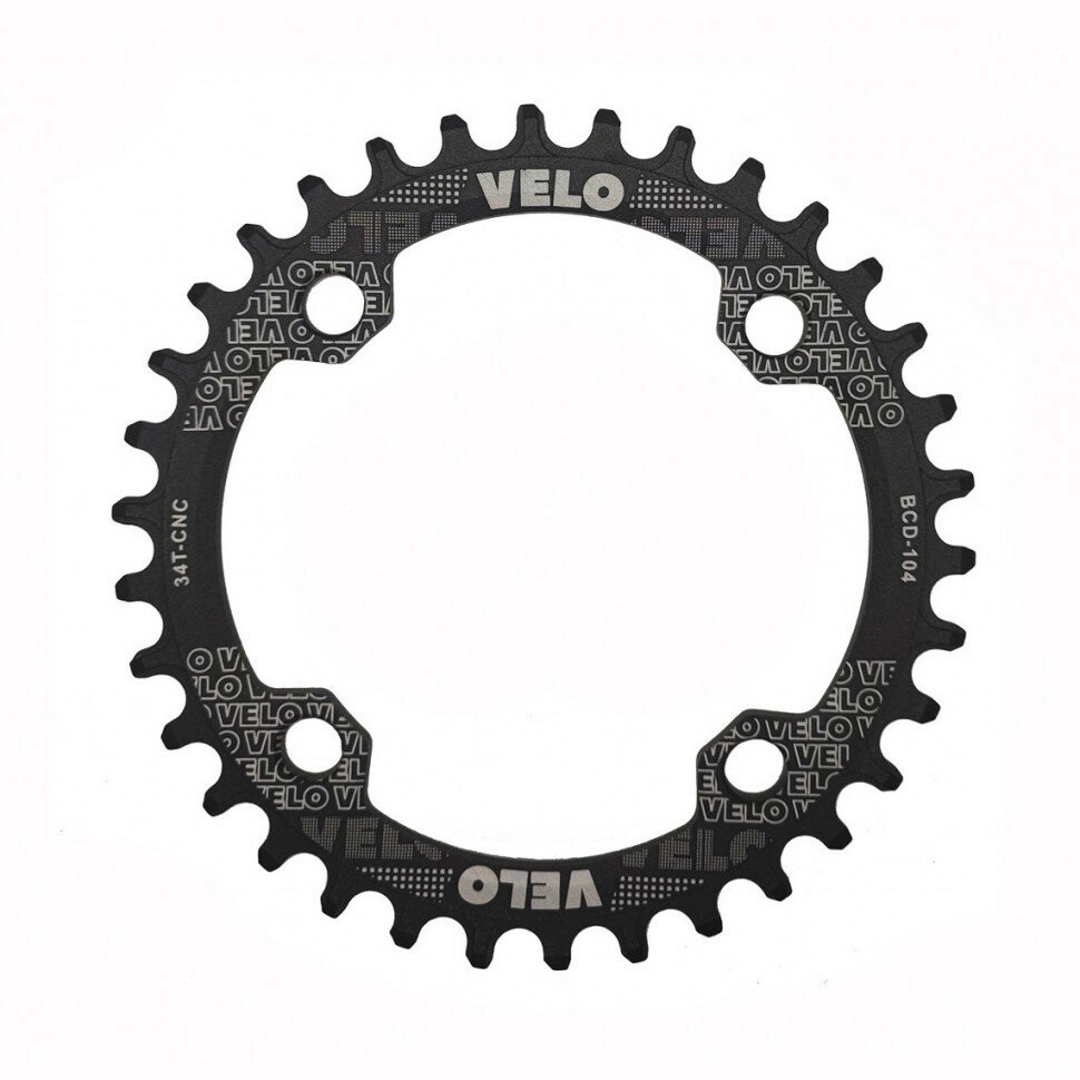 Звезда VELO NARROW WIDE 104BCD 36T, алюминиевая