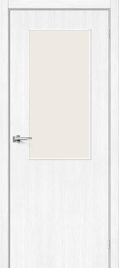 Дверь Браво-7 / Цвет Snow Melinga / Стекло Magic Fog / Двери Браво