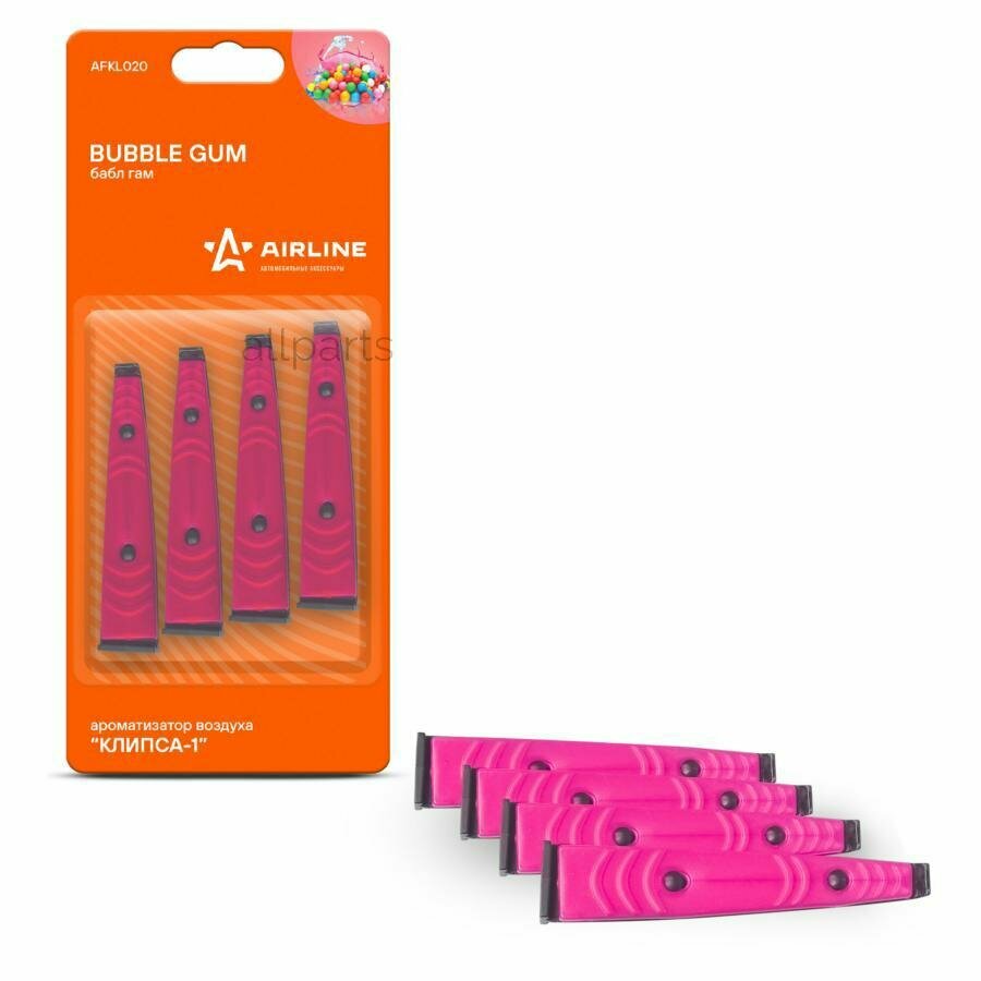AIRLINE AFKL020 ароматизатор В дефлектор КЛИПСА-1 бабл ГАМ (AFKL020)