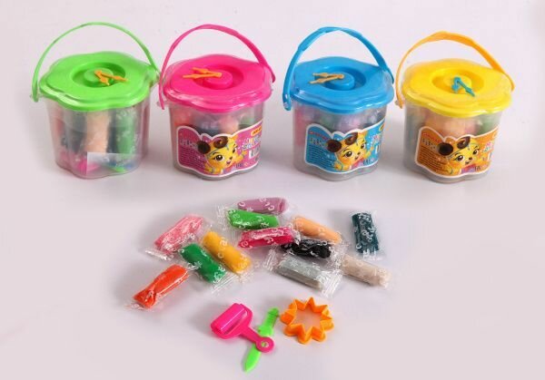 Масса для лепки 120гр. 12 цветов с набором форм "ASMAR"