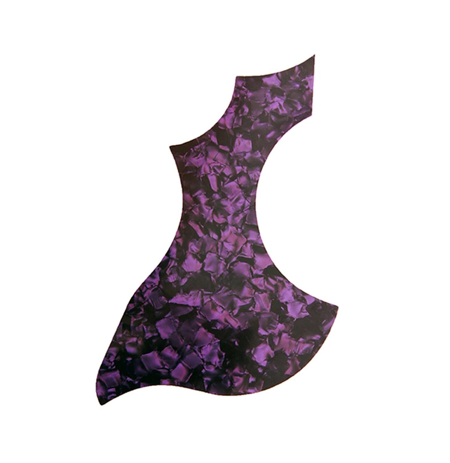 Защитная накладка для леворукой акустической гитары, Мозеръ PCG-5L, фигурная, целлулоид, фиолетовый