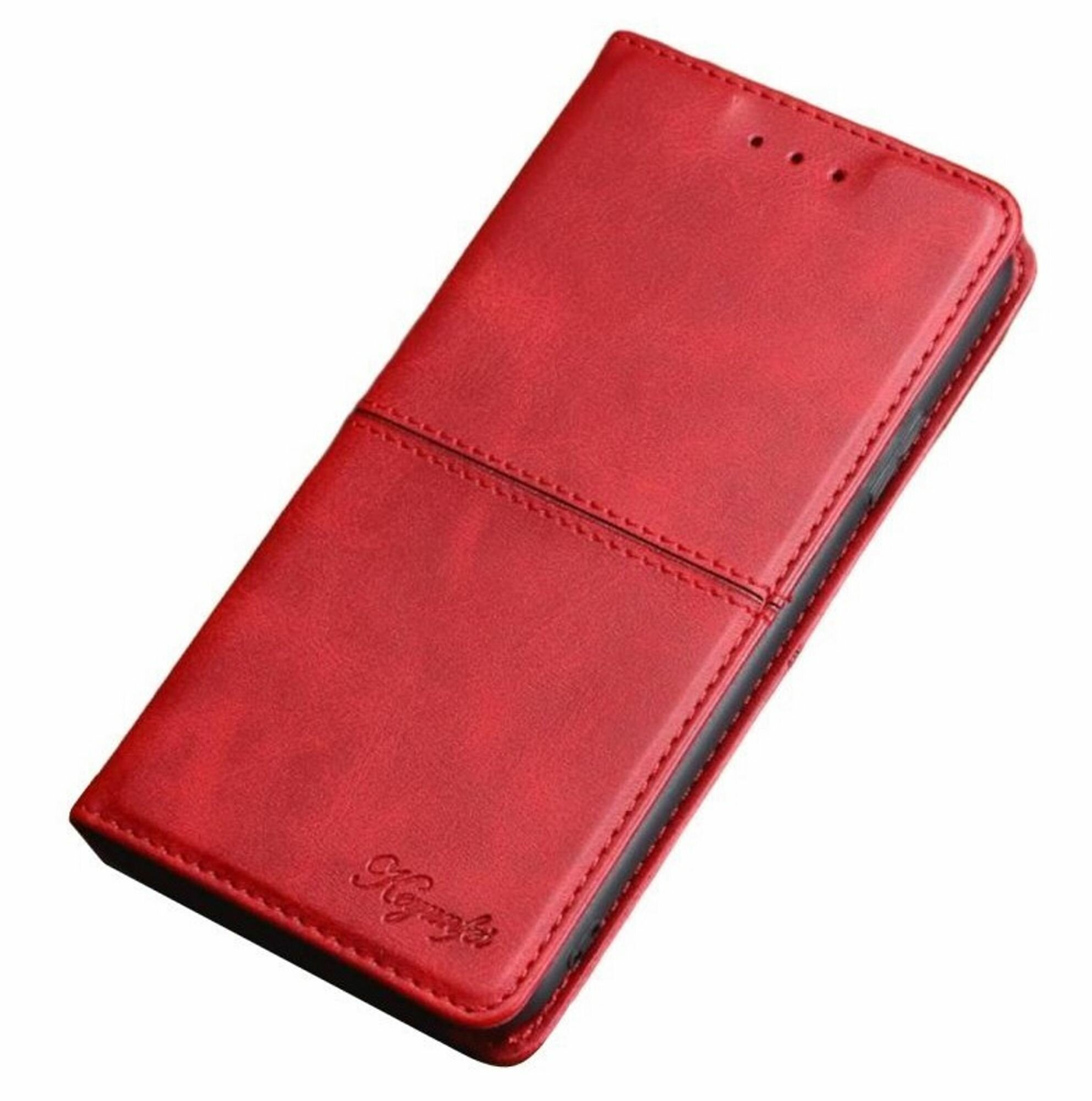 Чехол книжка elitcase на Vivo Y28 4G / Виво У28 4G (Красная)