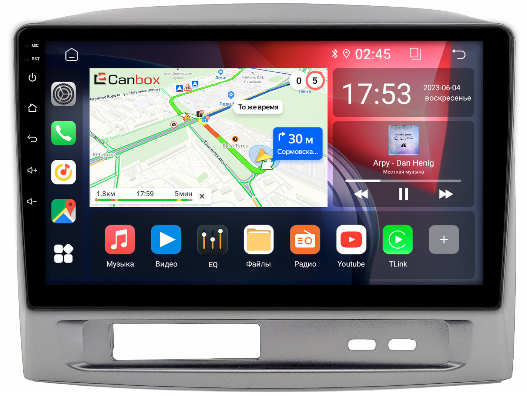 Штатная магнитола Geely MK 2006-2013 Canbox GT9-1680 2/32 Android 10 (IPS, DSP, CarPlay)