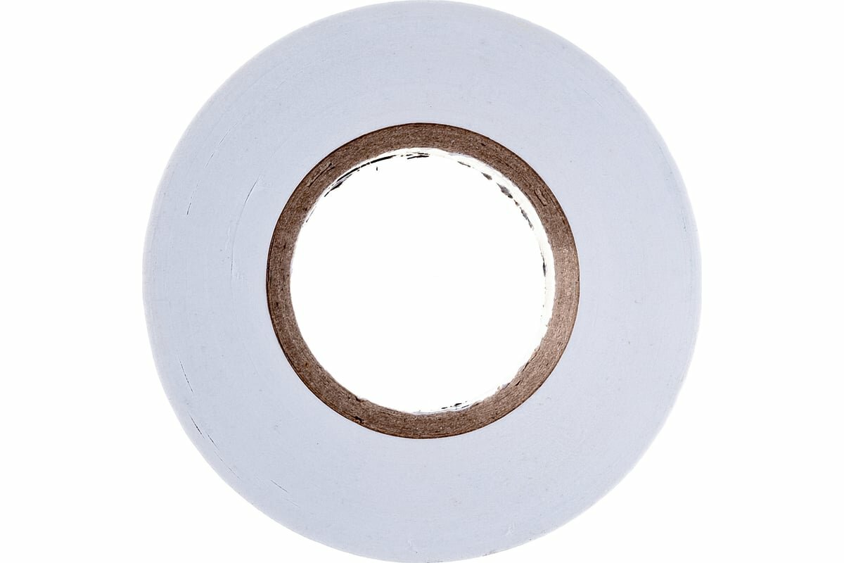 UNIBOB Изолента ПВХ 15 мм х 20 м Белая 130 мкм для электроизоляции 211764