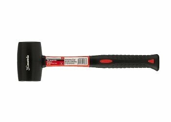 Киянка резиновая, 225 г, черная резина, фибергласовая рукоятка MATRIX 11175
