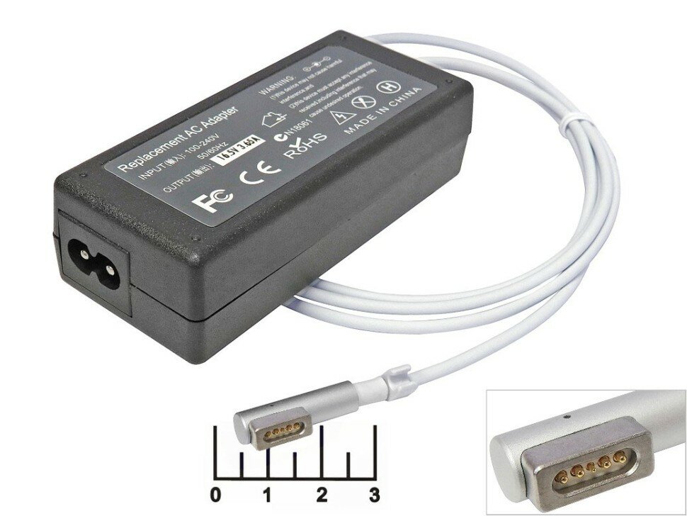 Блок питания 16.5V 3.65A AC-N241-V2 для Macbook без шнура (восьмерка)