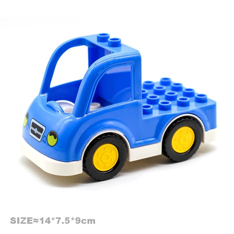 Строительный блок Yiuiuly, синий Mini police truck