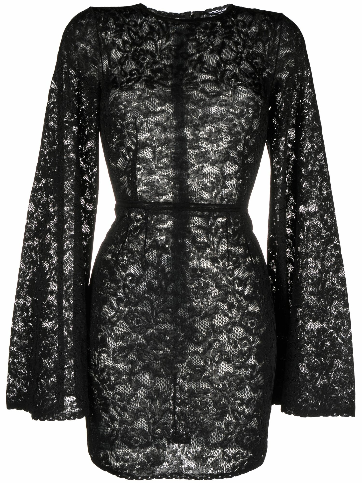 Платье Wide-sleeve lace minidress