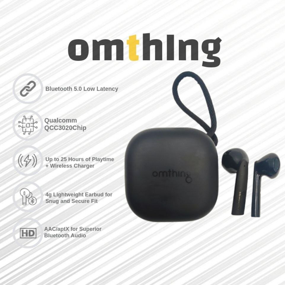 Беспроводные наушники 1MORE Omthing AirFree Pods EO005, черные, TWS, Bluetooth 5.0, черные, оригинал