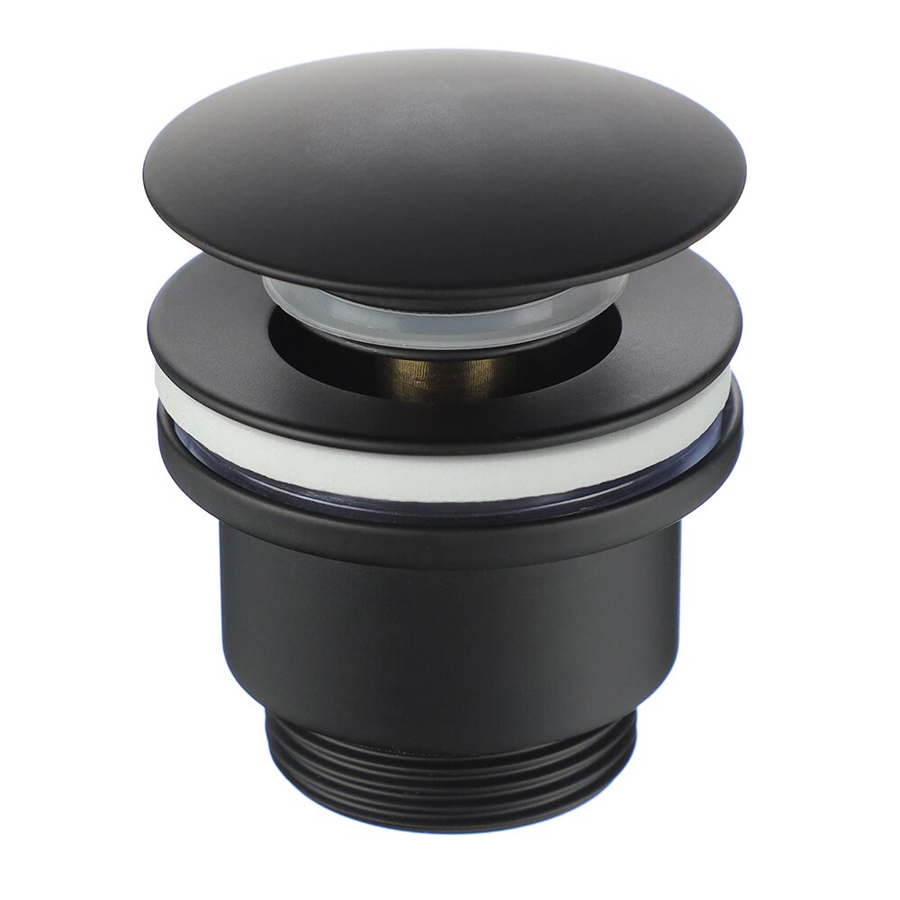 Выпуск для раковины McAlpine 1 1/4 Click-Clack металлическая пробка чёрная