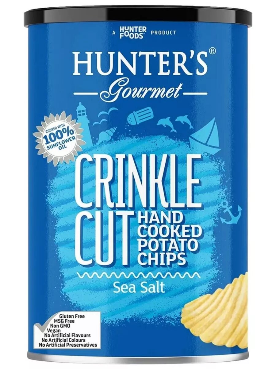 Чипсы Hunter's Gourmet "Морская соль", картофельные, 140гр.