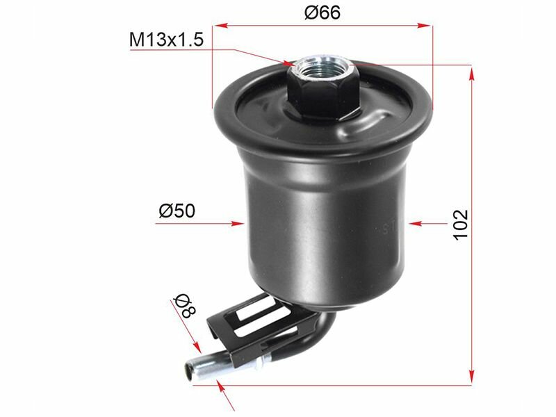 ST-23300-20040 Фильтр топливный TOYOTA CAMRY GRACIA 2MZ SXV2# 98-01 , MARK II QUALIS ##V2# 97-01, WINDOM MCV20 96-01,