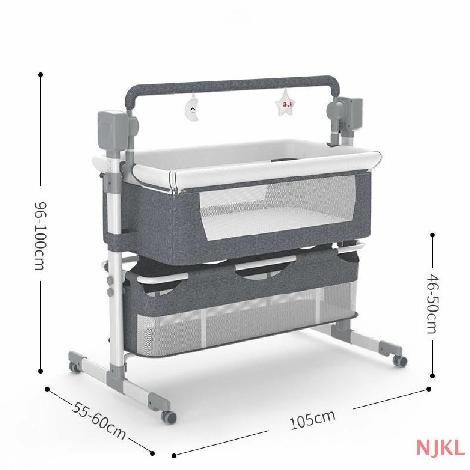 Электрический кроватка для новорожденных с маятником Подходит для 0-36 месяцев.