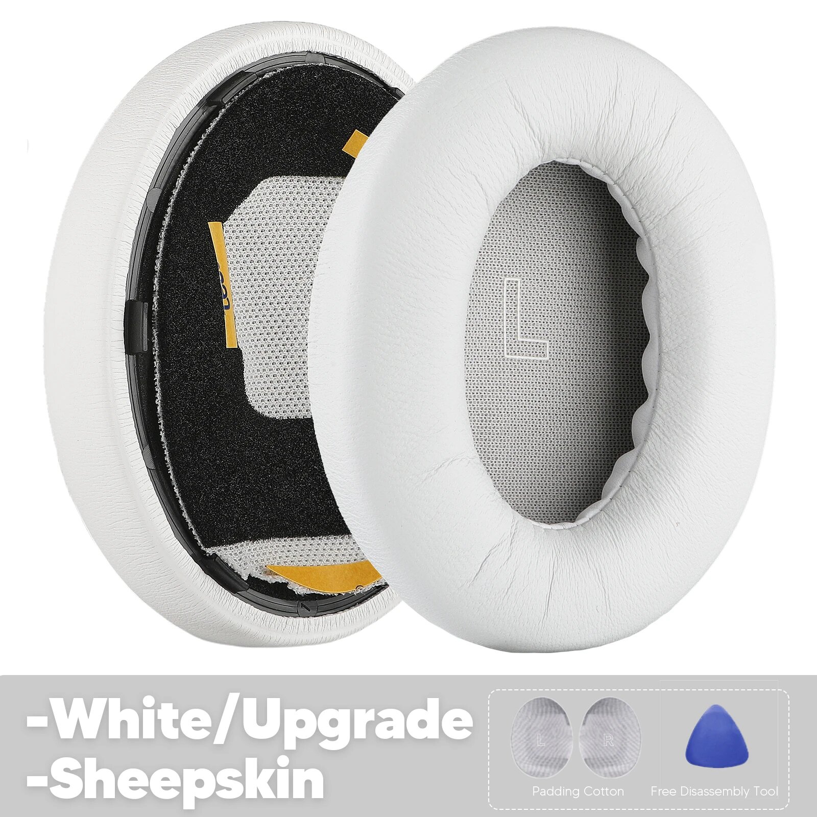 Амбушюры для Bose QuietComfort Ultra из протеиновой кожи White Sheepskin