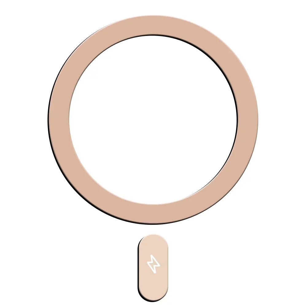 Магнитное металлическое кольцо для беспроводного зарядного устройства Apple Magsafe, железный лист, магнитный автомобильный держатель для телефона, наклейка для IPhone 15 14 Pro 1 Gold