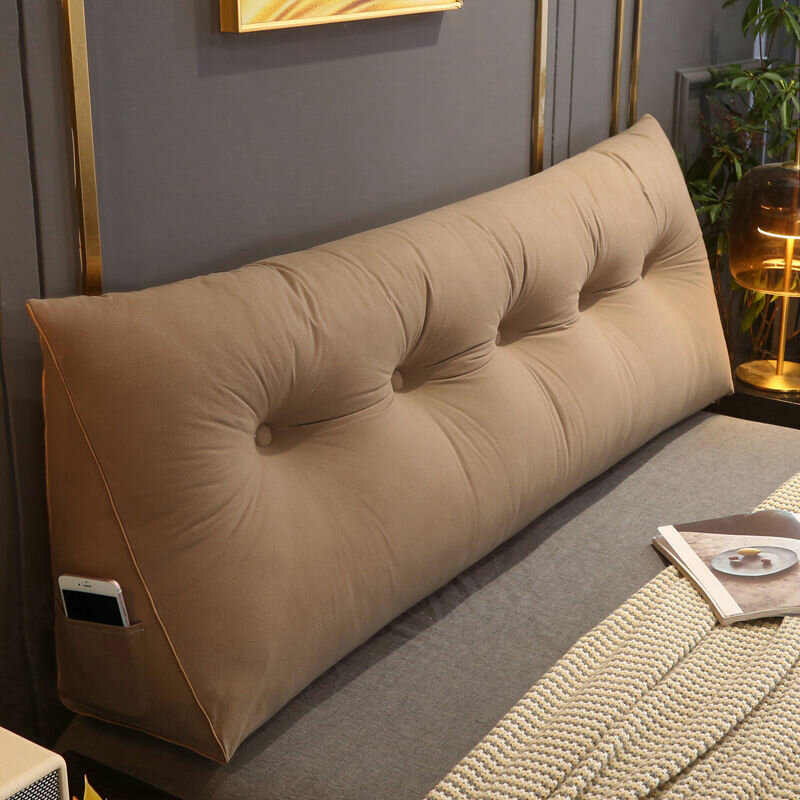 Треугольная подушка для подголовника кровати, двойная спинка, мягкая подушка для поддержки поясницы, диван, спальня, плюшевая съемная и стираемая подушка для спинки